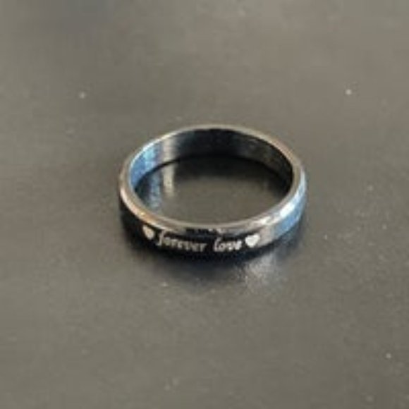 Jewelry | Black Forever Love Ring Size 8 | Poshmark
